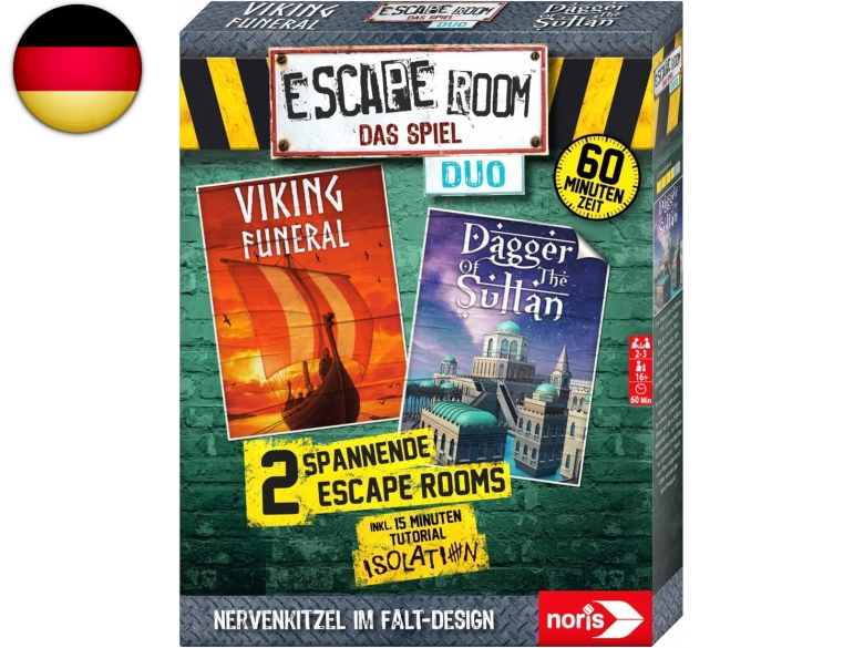 noris 606101945 Escape Room Duo 3, Familien und Gesellschaftsspiel für ...